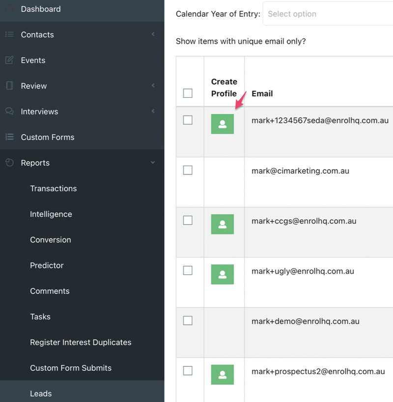 Lead Forms - www.enrolhq.com.au